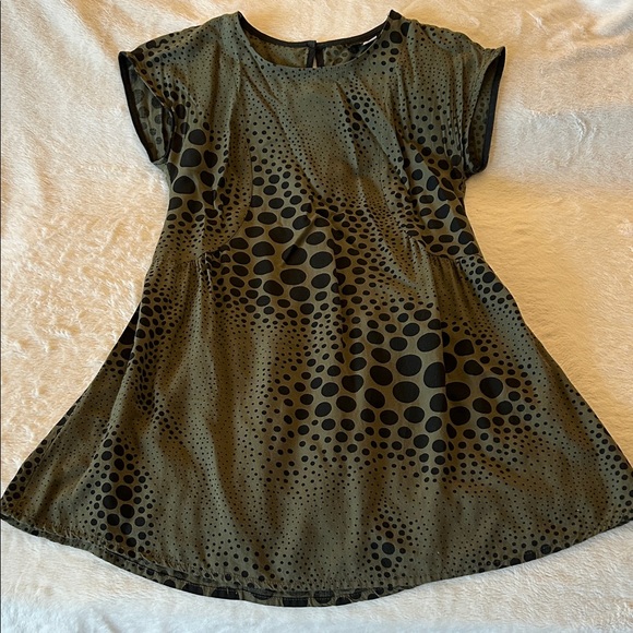 Nooworks | Dresses | Nooworks Olive And Black Polka Dot Mini Dress ...